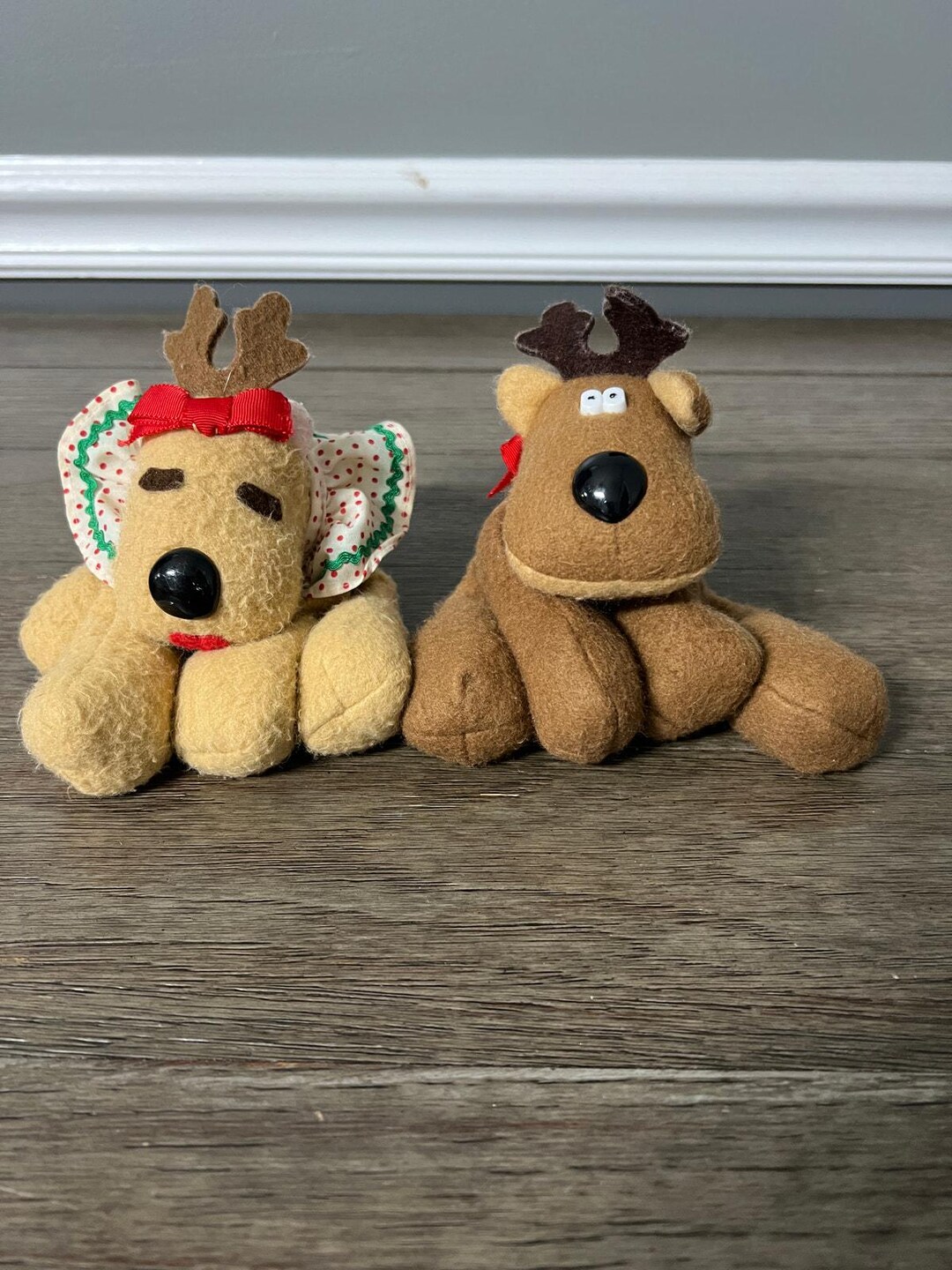 Vintage 1979 Hallmark Rodney and Rhonda the Reindeer Bean Plush Set - Etsy