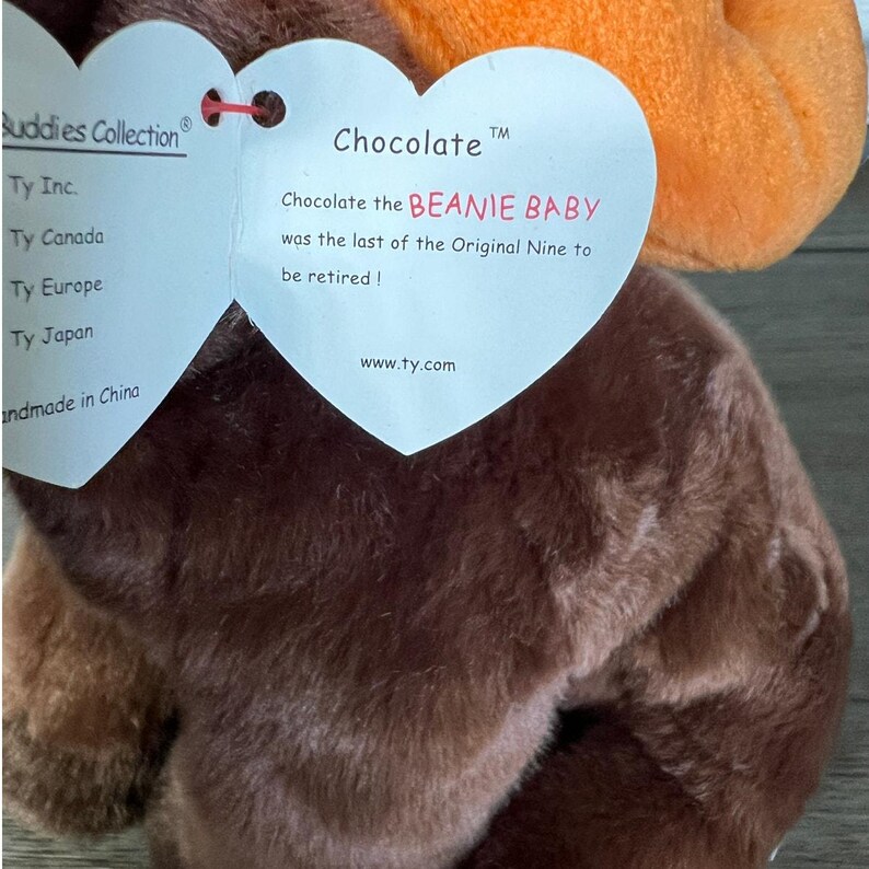 Vintage 1999 Ty Beanie Buddies Chocolate the Moose Plush - Etsy