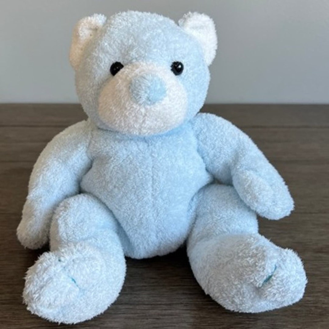 TY Pluffies Baby Blue Teddy Bear Tylux Plush Vintage 2003 - Etsy