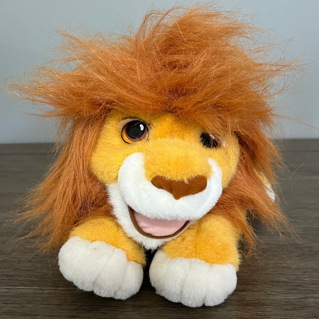 Vintage Disney the Lion King Roaring Simba Plush - Etsy