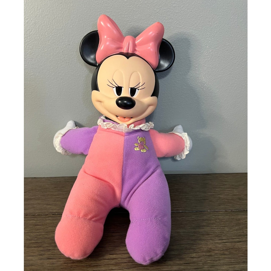 Vintage Mattel Disney Minnie Mouse Bed Time Huglight Night Light Plush ...