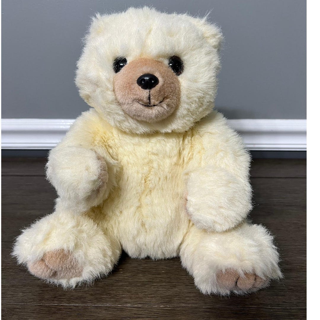 Ty Vintage 1990 Scruffy the Cream Teddybear Bear Plush - Etsy