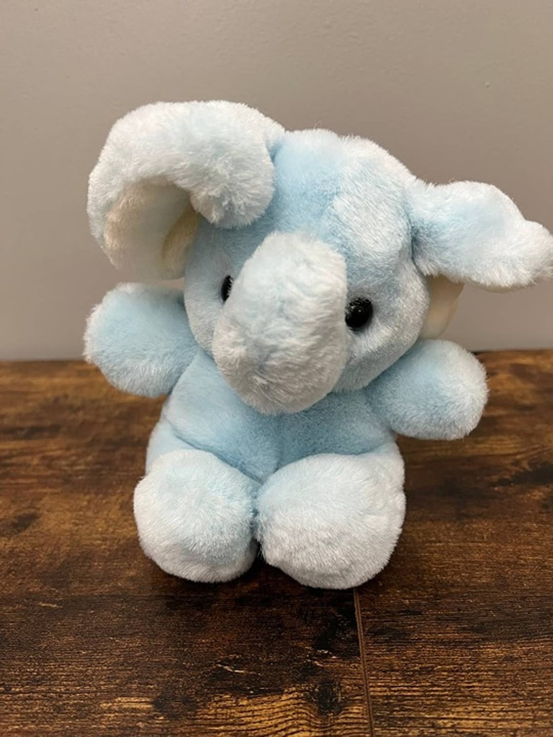 Vintage Baby Blue Elephant Plush - Etsy
