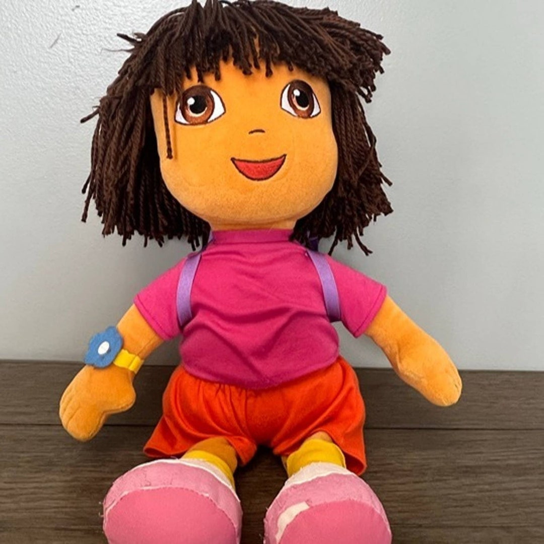 Dora the Explorer Yarn Hair Plush 16" *rare* Retired TY Beanie Buddy - Etsy
