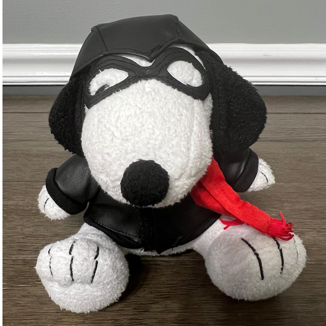 Peanuts Snoopy Ace Pilot Plush Toy Stuffed Animal Dog Red Baron ...