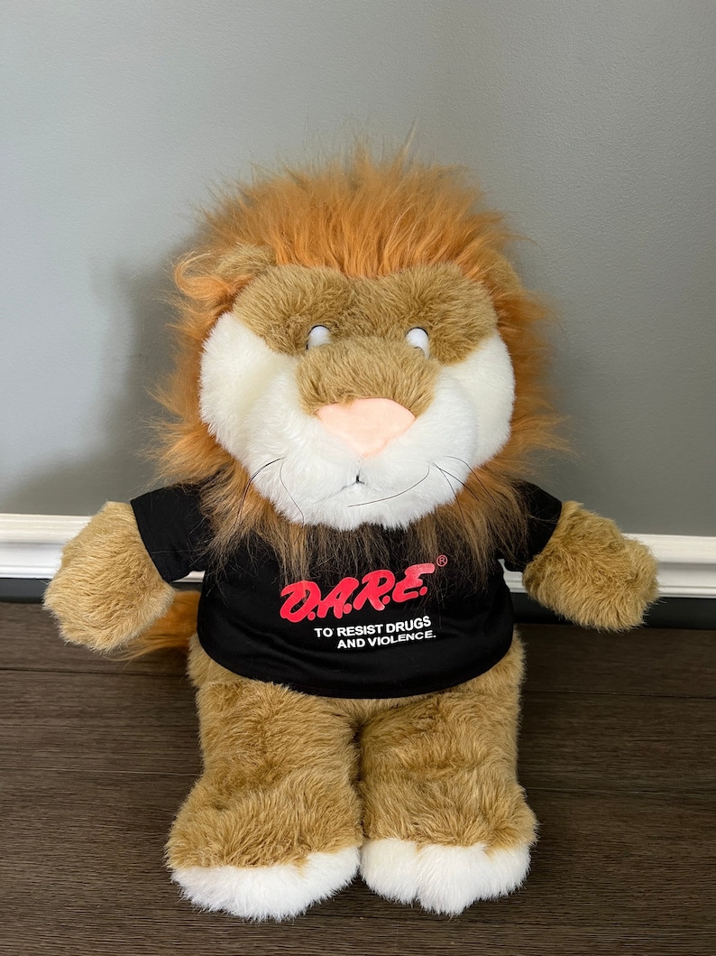 Vintage 90s D.A.R.E. Daren the Lion Plush - Etsy
