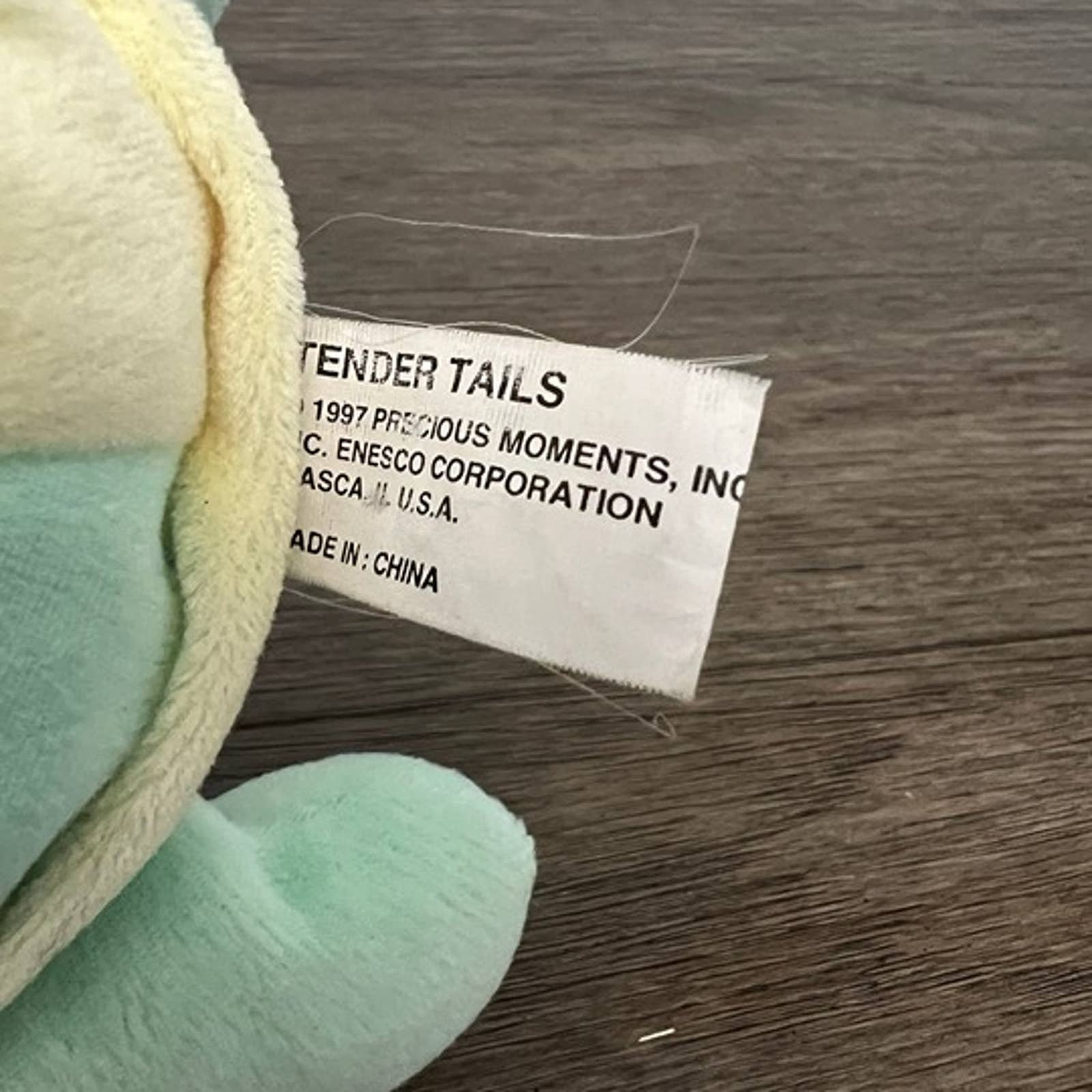 Precious Moments Tender Tails Turtle Plush Vintage 1997 - Etsy