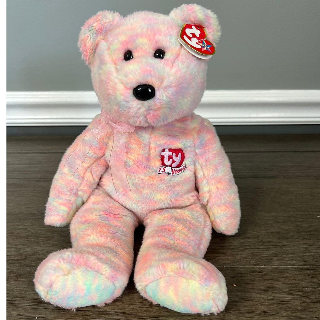Vintage 2001 Ty Beanie Buddies Celebrate the Teddy Bear Plush - Etsy