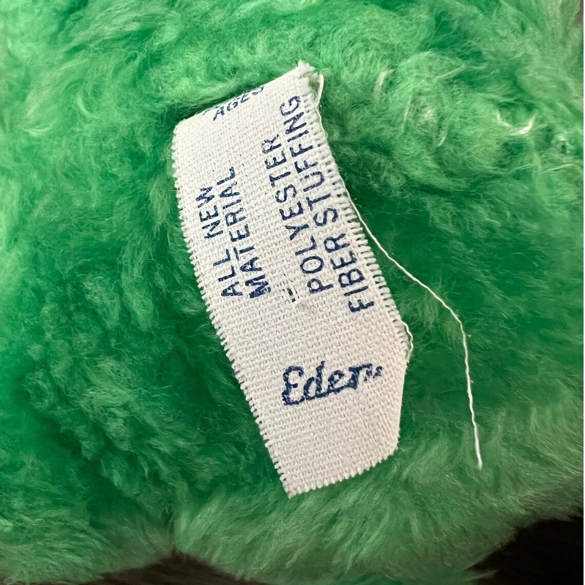 Vintage Eden Green Frog With Yellow Checkered Bow Plush - Etsy