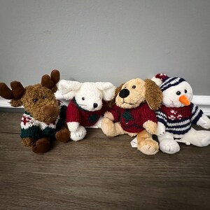 Vintage 1996 Chrisha Creations Playful Plush Bundle in Christmas ...