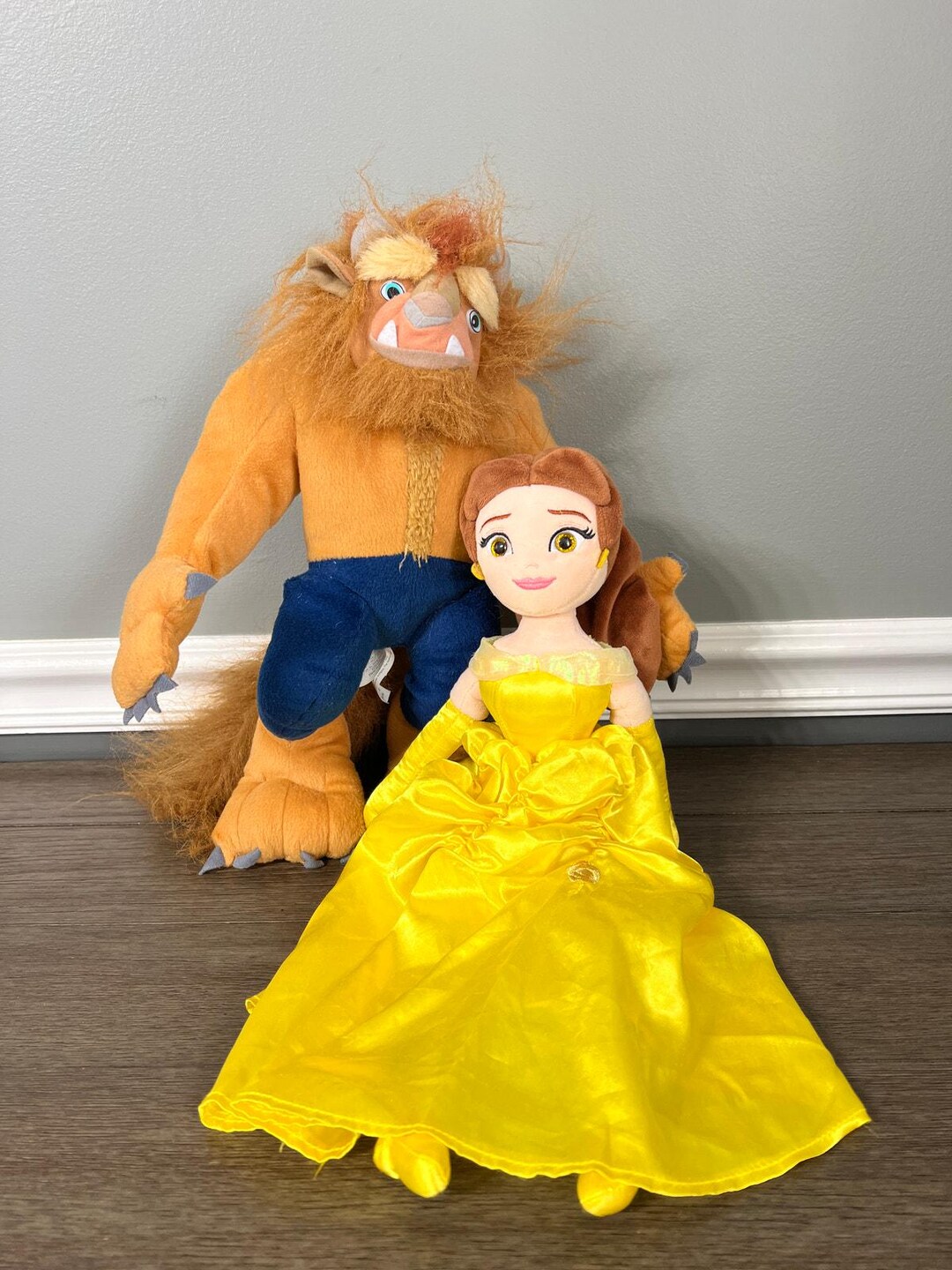 Disney's Beauty and the Beast Belle & Beast Plush Set - Etsy
