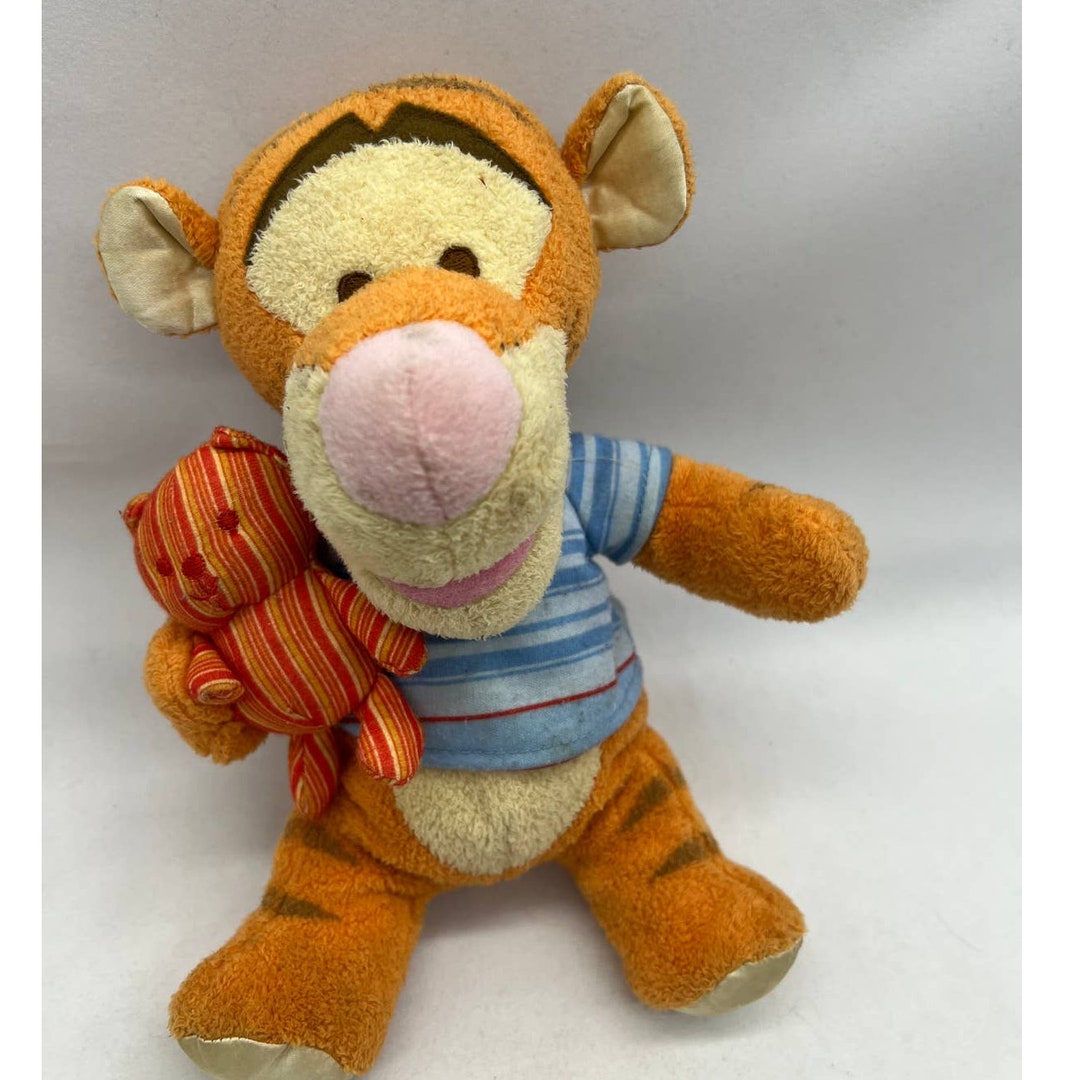 Disney My First Tigger Baby Toy Rattle Holding Teddy Bear - Etsy