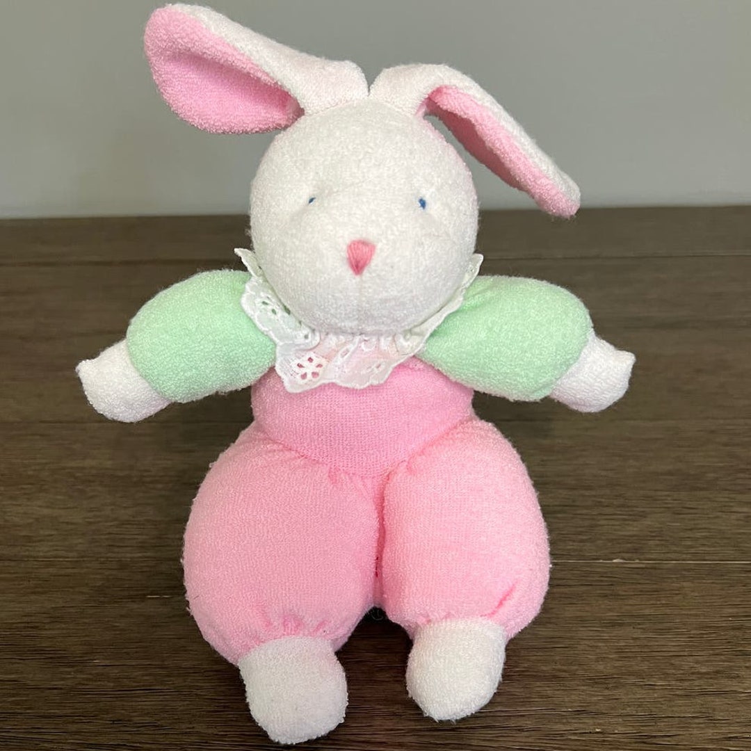 Soft Dreams Prestige Toys Terry Cloth Bunny Rattle Plush - Etsy