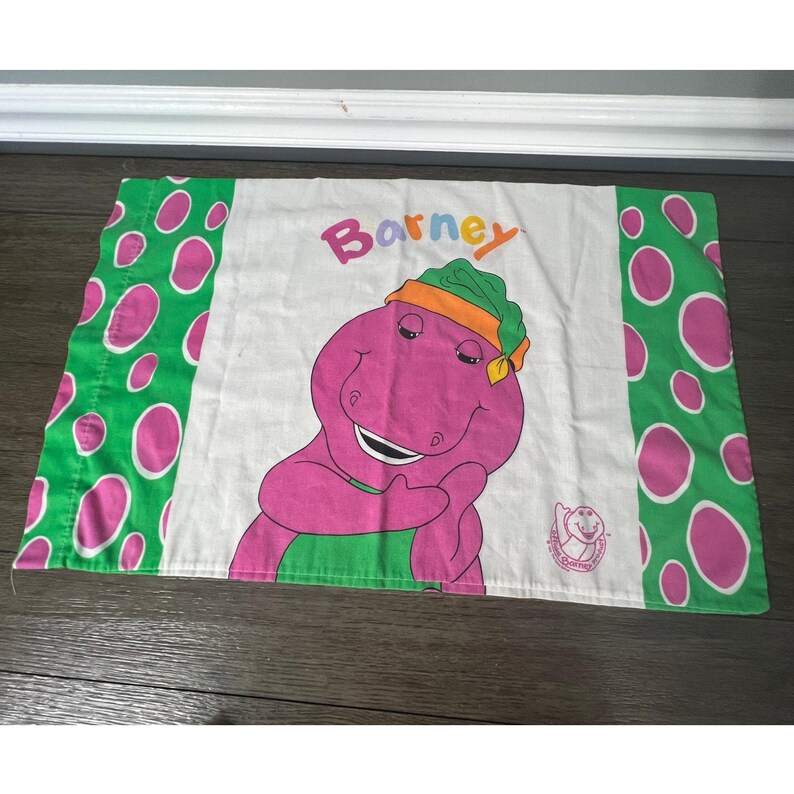 Vintage 1992 Lyons Group Barney Standard Pillow Case - Etsy
