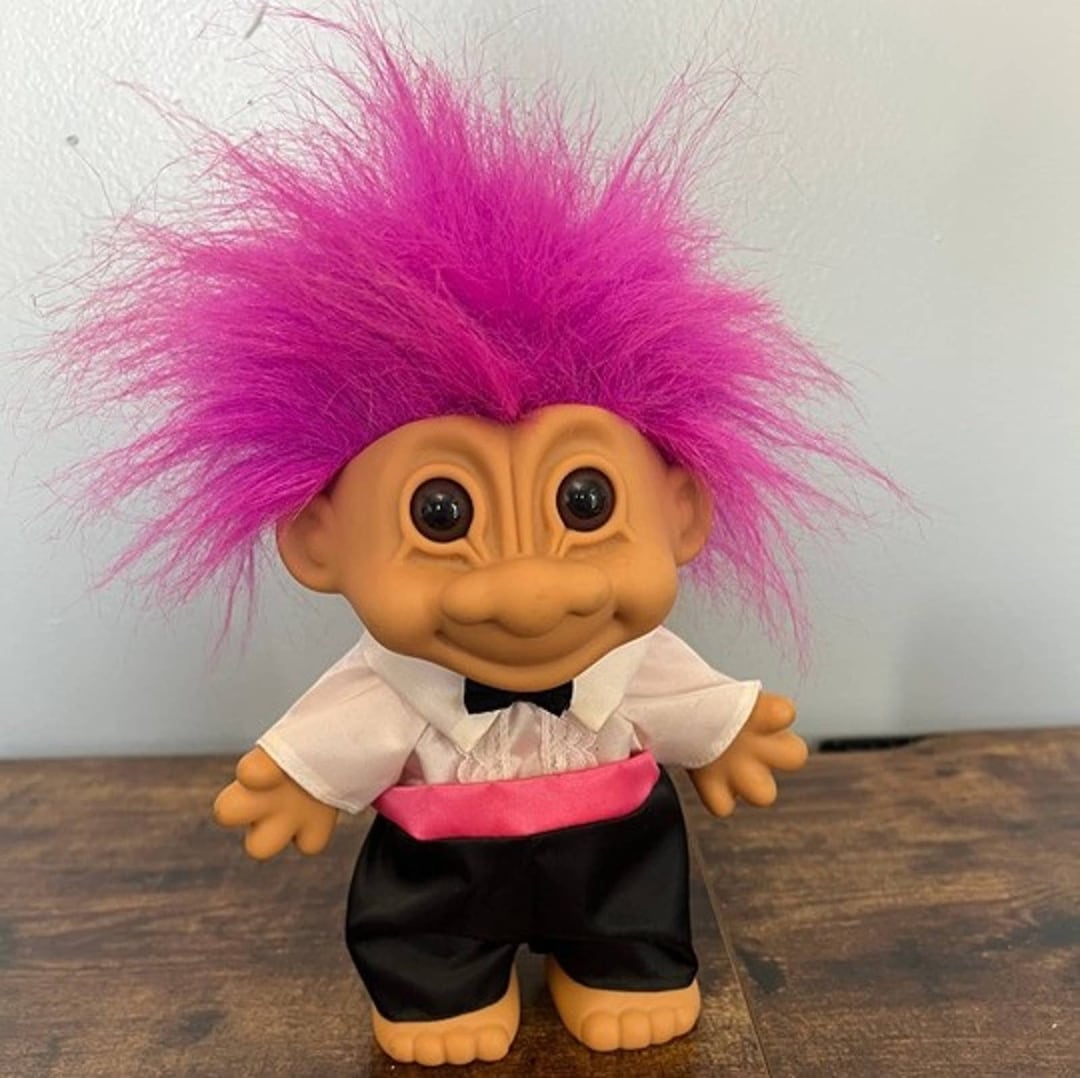 Russ Ring Bearer Purple Hair Wedding Troll Doll Vintage - Etsy