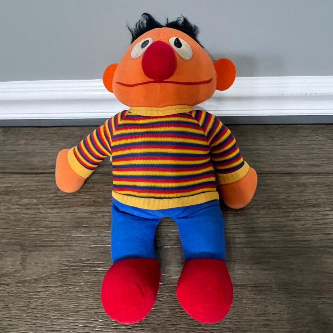 Vintage Sesame Street Ernie Plush Stuffed Animal Toy Collectible ...