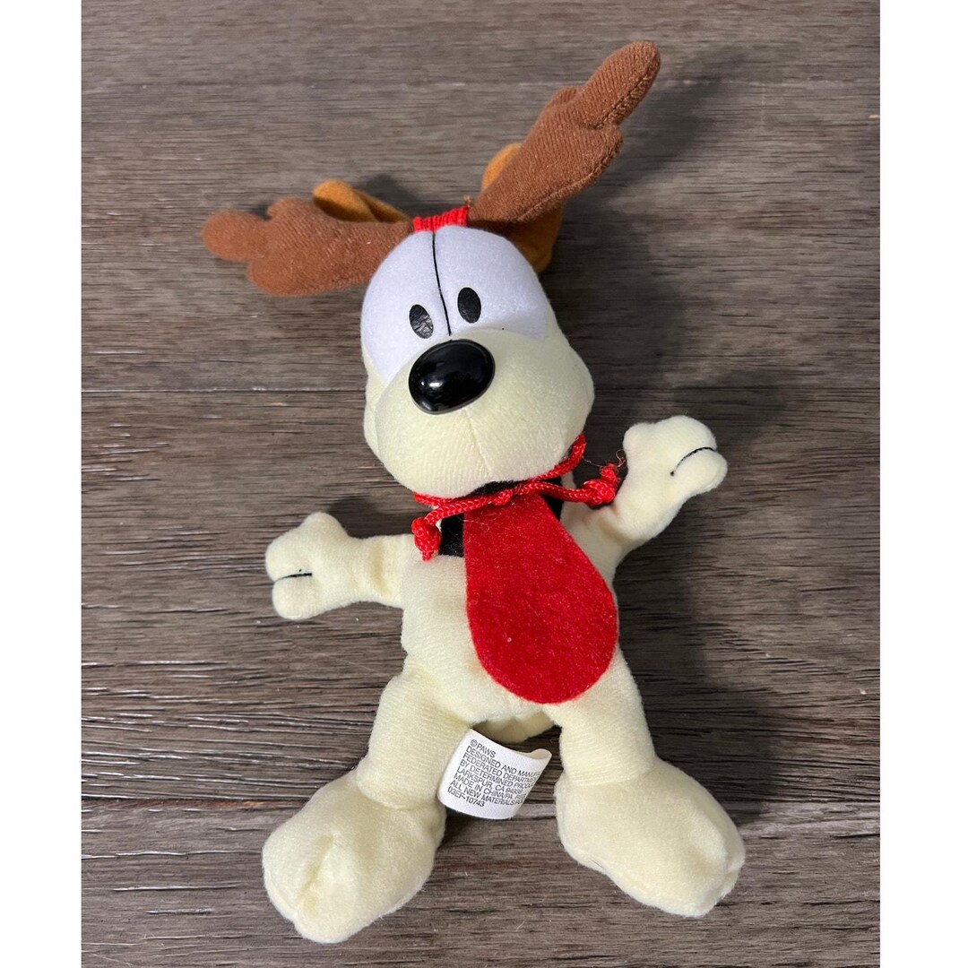 Vintage Odie With Reindeer Antlers Plush - Etsy