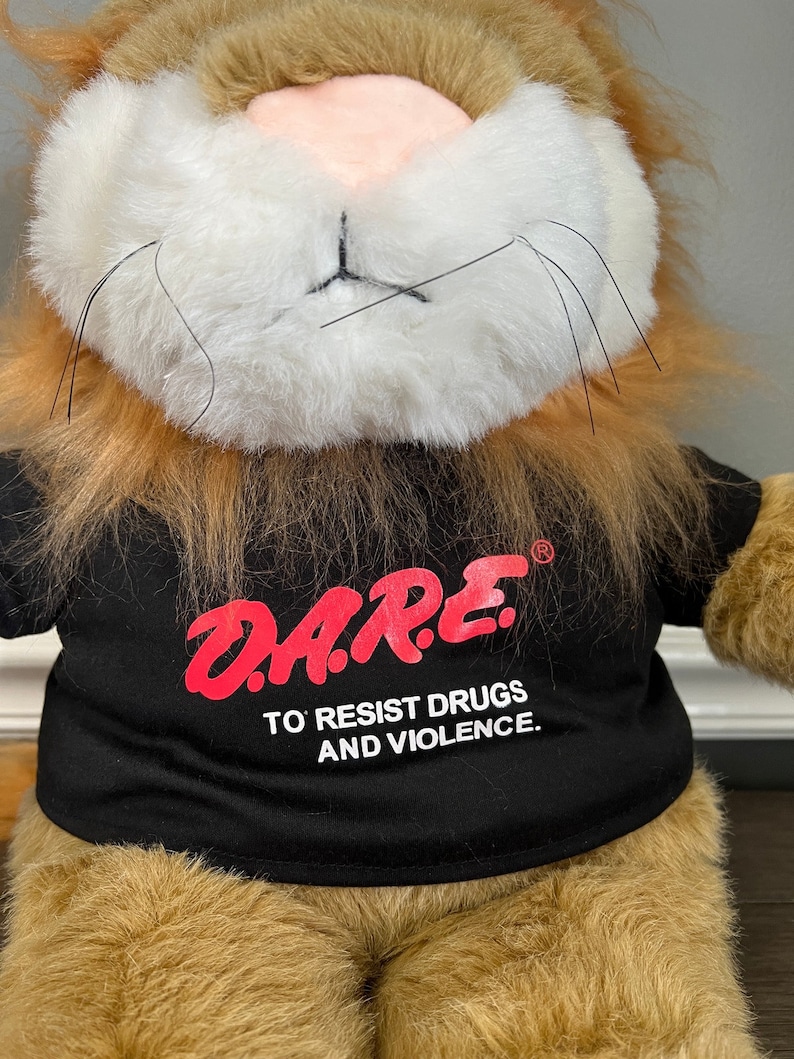 Vintage 90s D.A.R.E. Daren the Lion Plush - Etsy