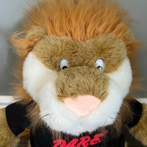 Vintage 90s D.A.R.E. Daren the Lion Plush - Etsy