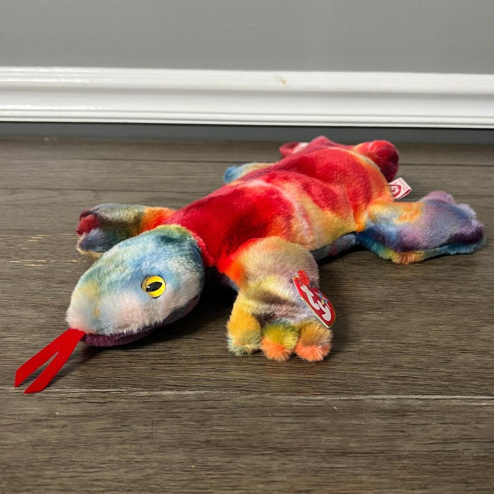 Vintage 1999 Ty Beanie Buddies Lizzy the Tye Dyed Lizard Plush - Etsy