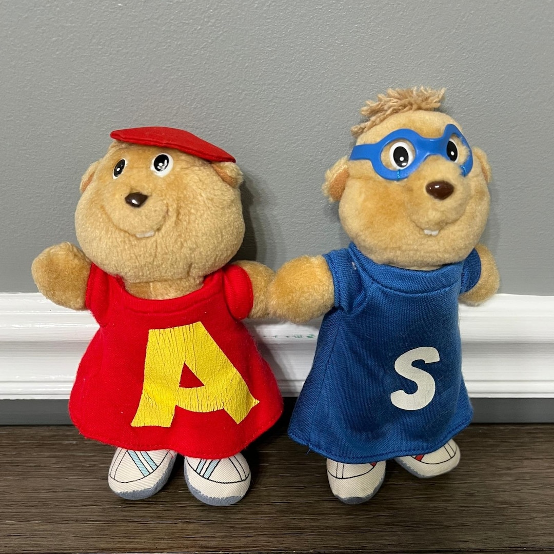 Vintage 1987 Alvin and the Chipmunks Plush Dolls Alvin Simon - Etsy