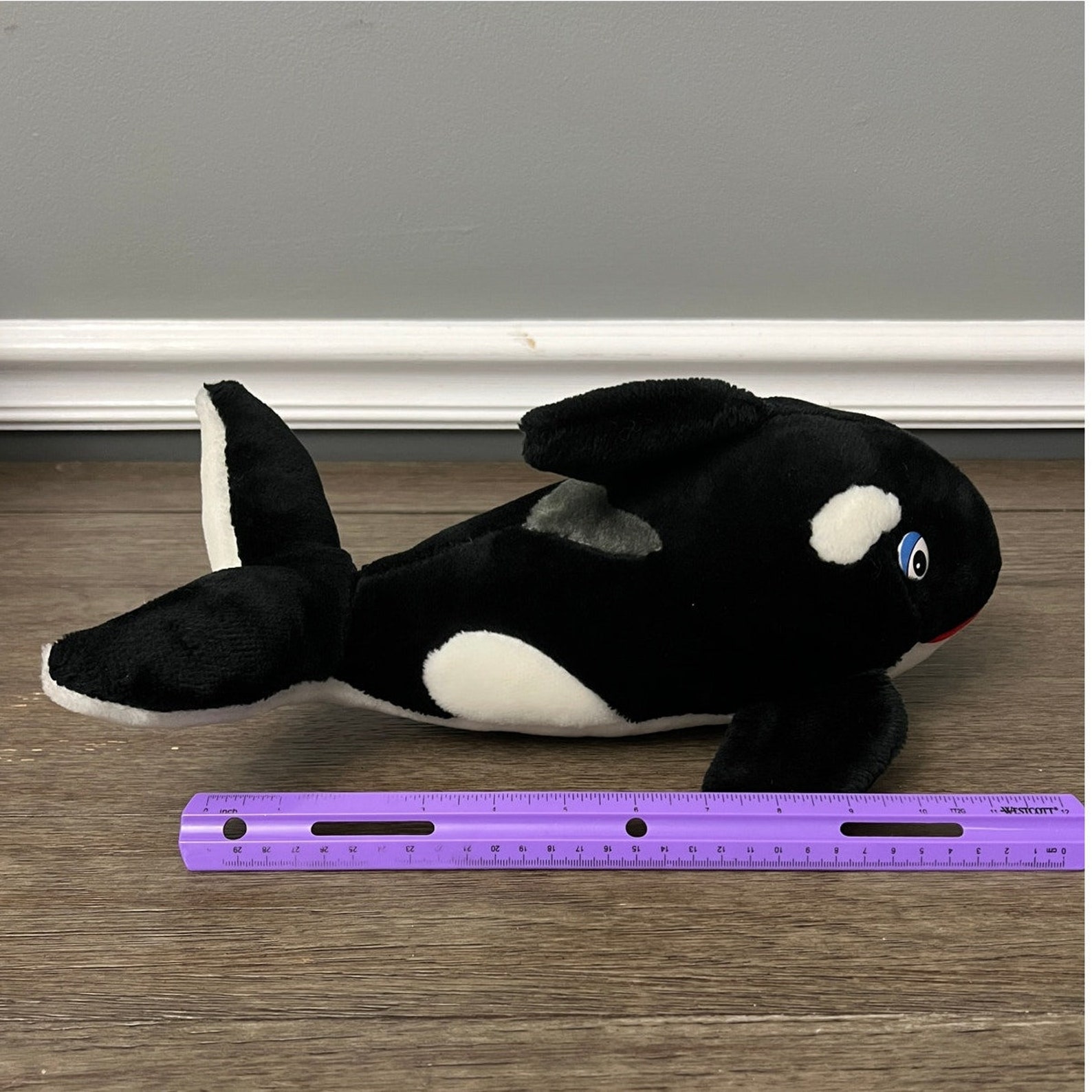 Vintage 80's Sea World Shamu Killer Whale Orca Fish Plush Stuffed ...
