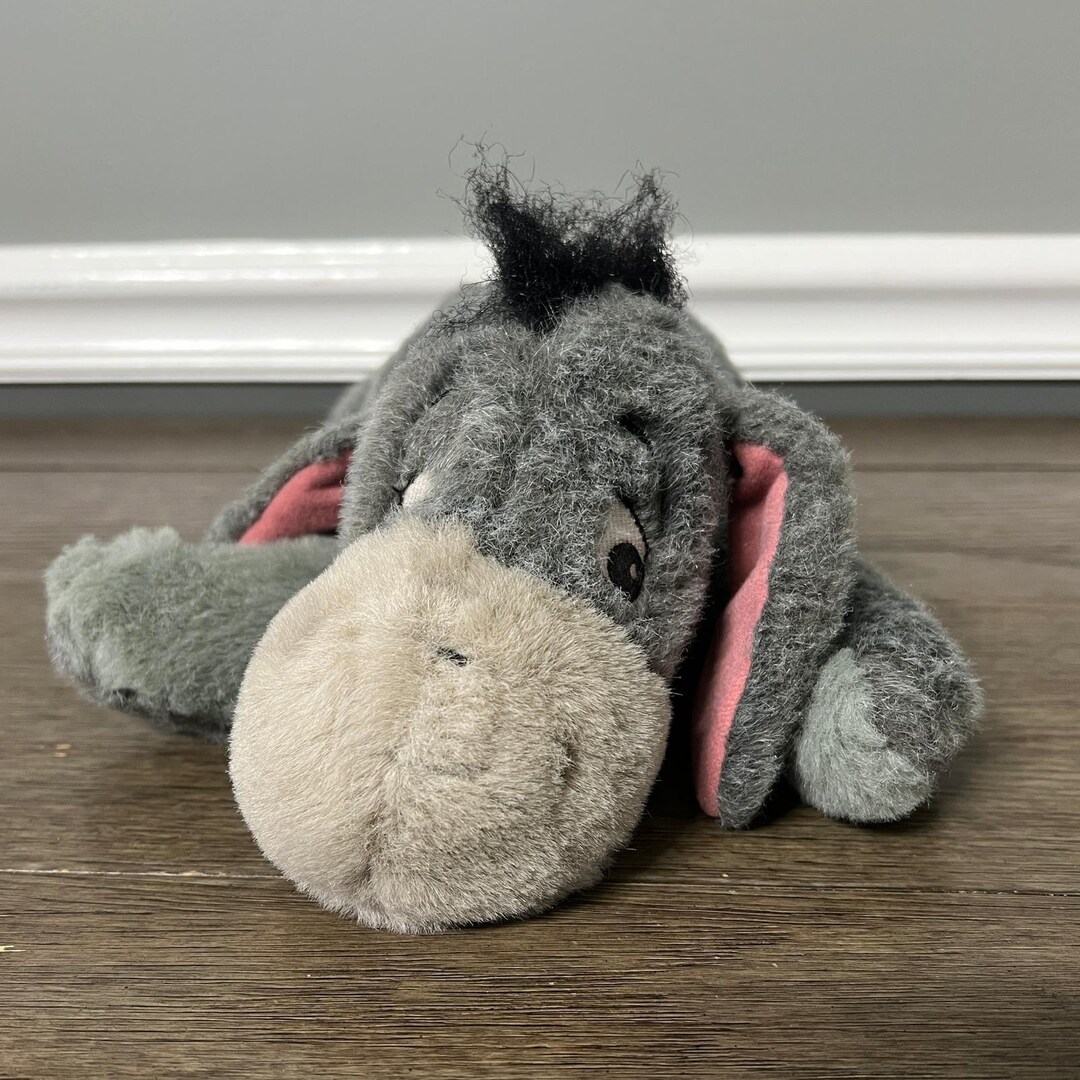 Disney Eeyore Plush Laying Down Stuffed Animal Pink Bow Winnie the Pooh - Etsy