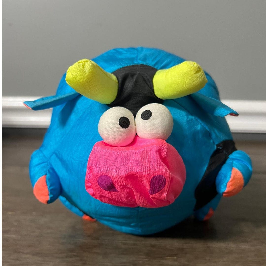 Playskool Awesome Toss Em Blue Cow Plush - Etsy