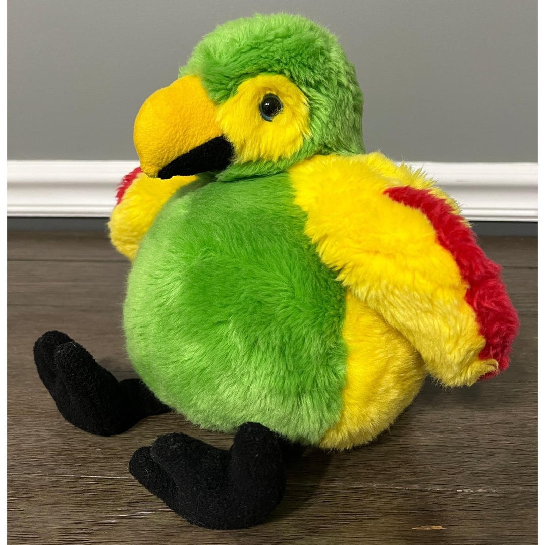 Unipak Plumpee Parrot Green Chubby Plush Stuffed Animal Toy 9" - Etsy