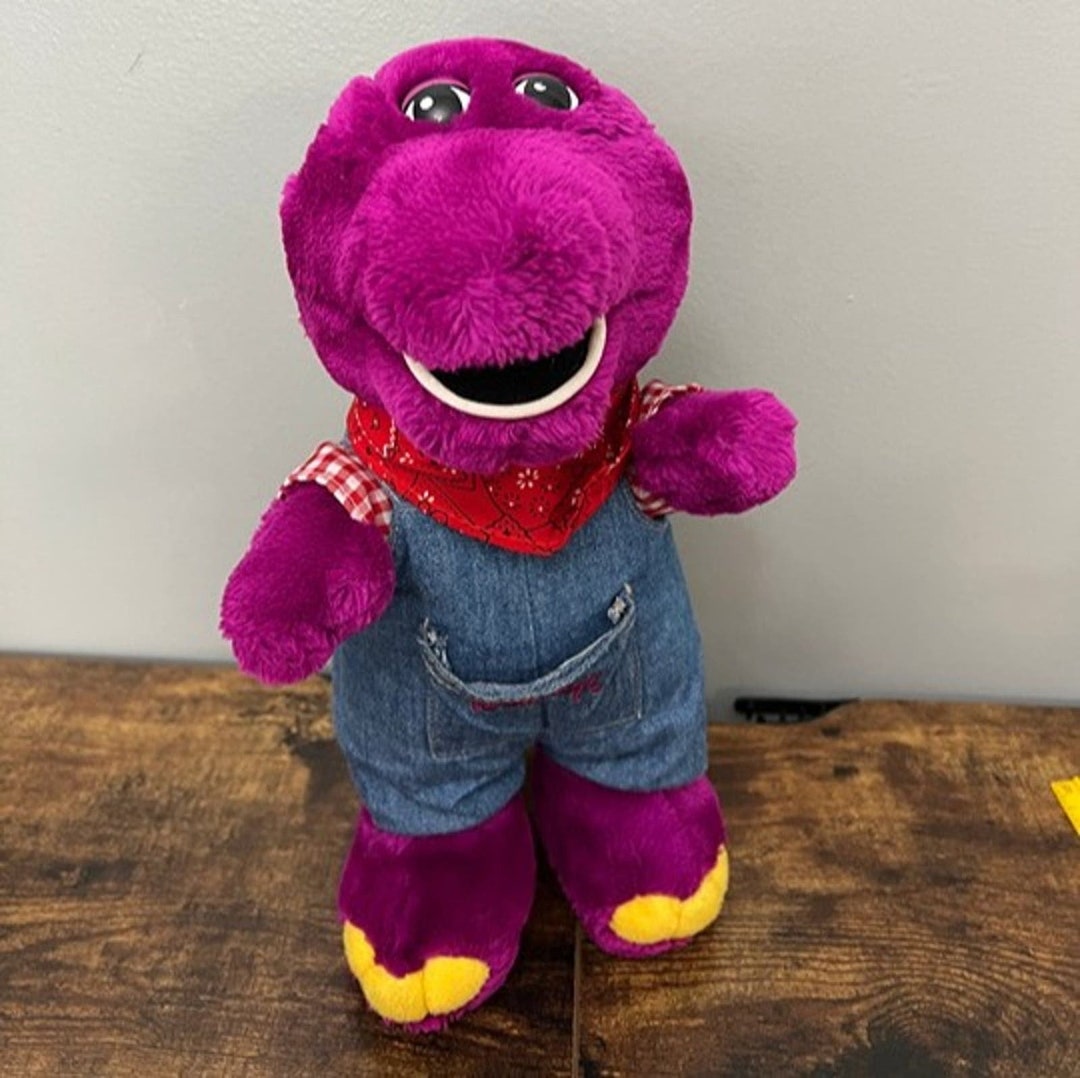 Vintage Farmer Baney the Dinosaur Plush - Etsy