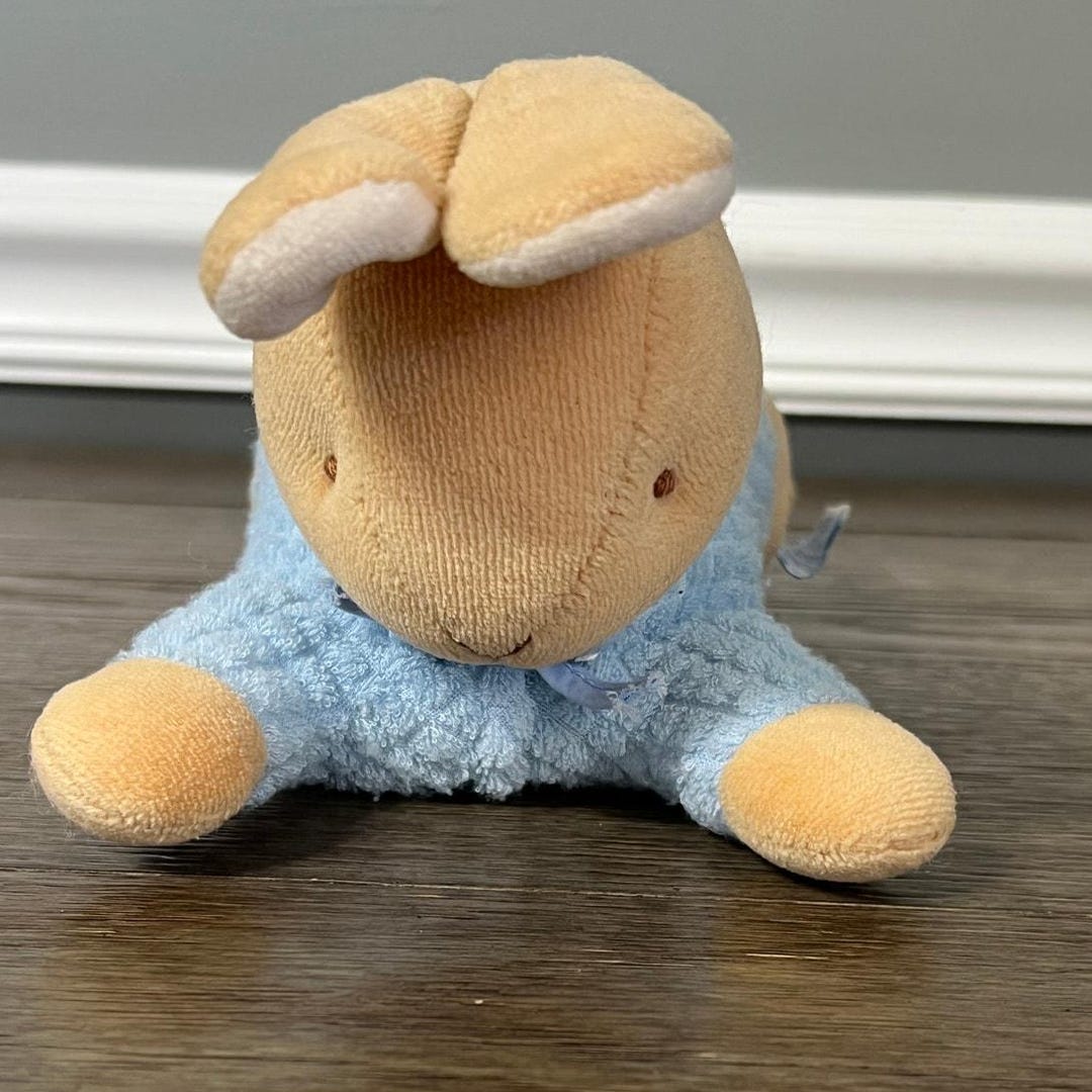 Eden Peter Rabbit Blue Waffle Texture Terry Jacket Baby Plush - Etsy