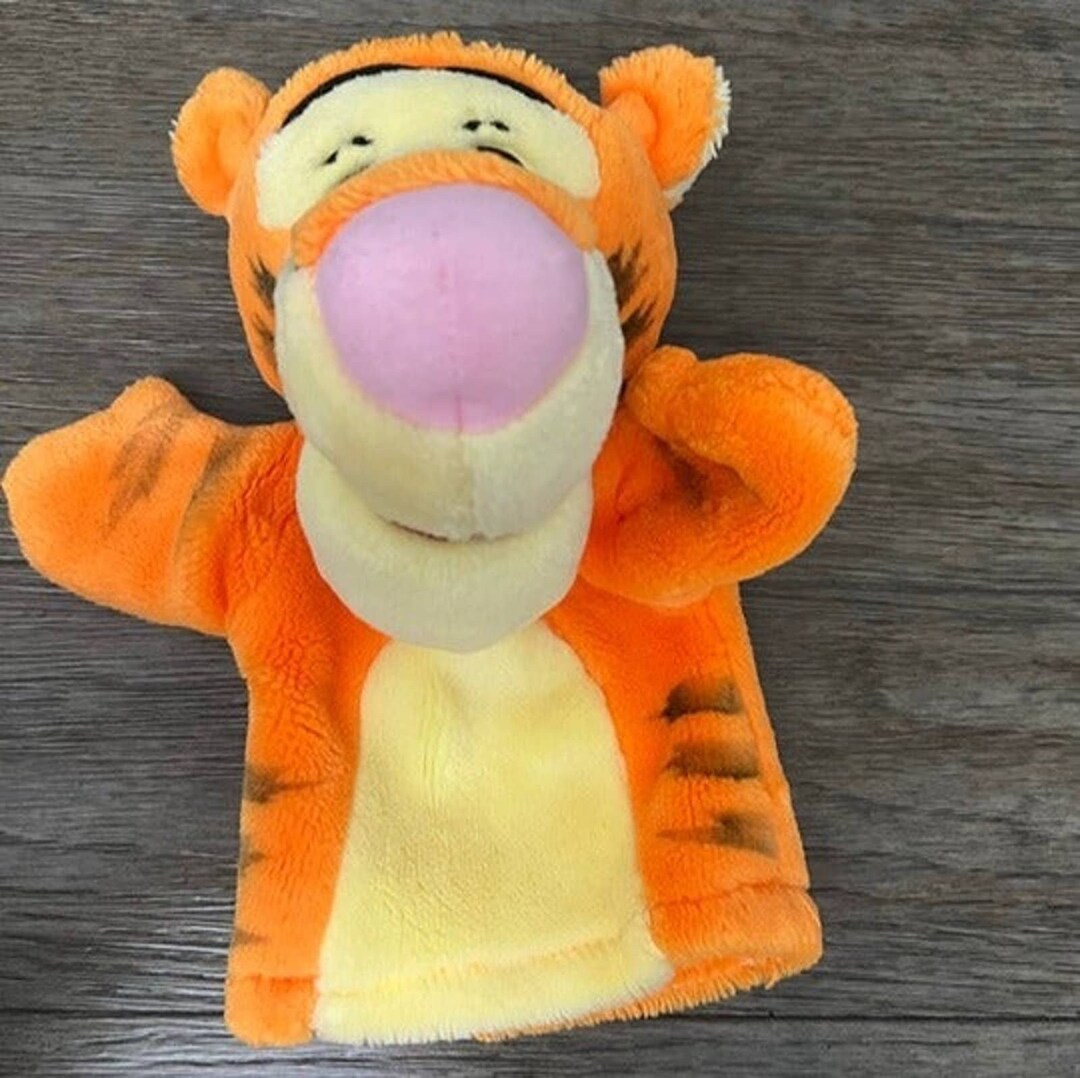 Mattel Disney Tigger Plush Hand Puppet 9 Vintage - Etsy