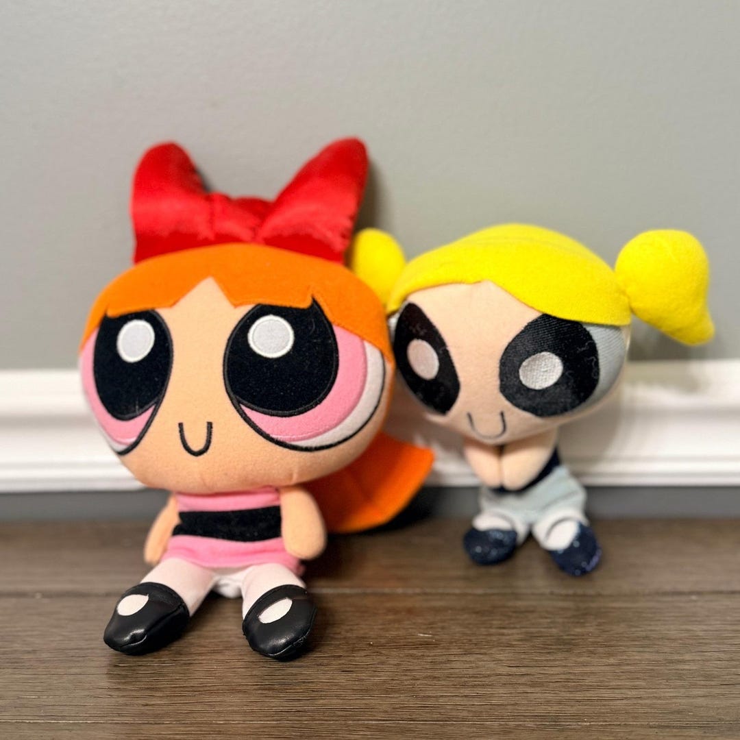 Powerpuff Girls Blossom Bubbles Plush Toys Set Cartoon Network Kids ...