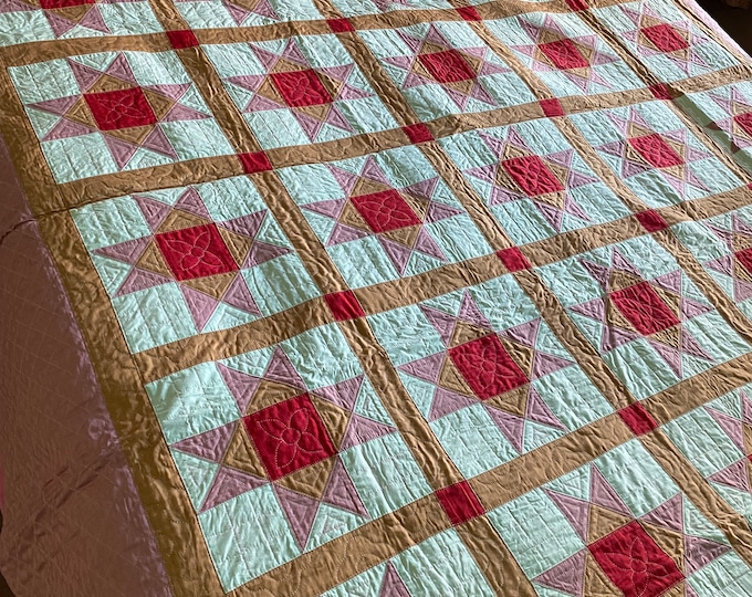 Vintage 1980s ARCH QUILTS Tulip Hand Made in USA Patchwork Quilt Blanket - Etsy