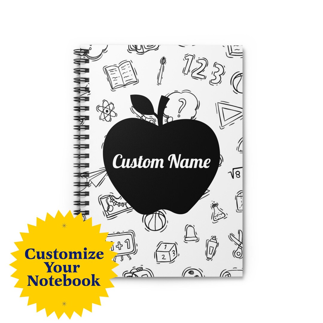 Custom Teacher Spiral Notebook Back to School Notebook - Etsy
