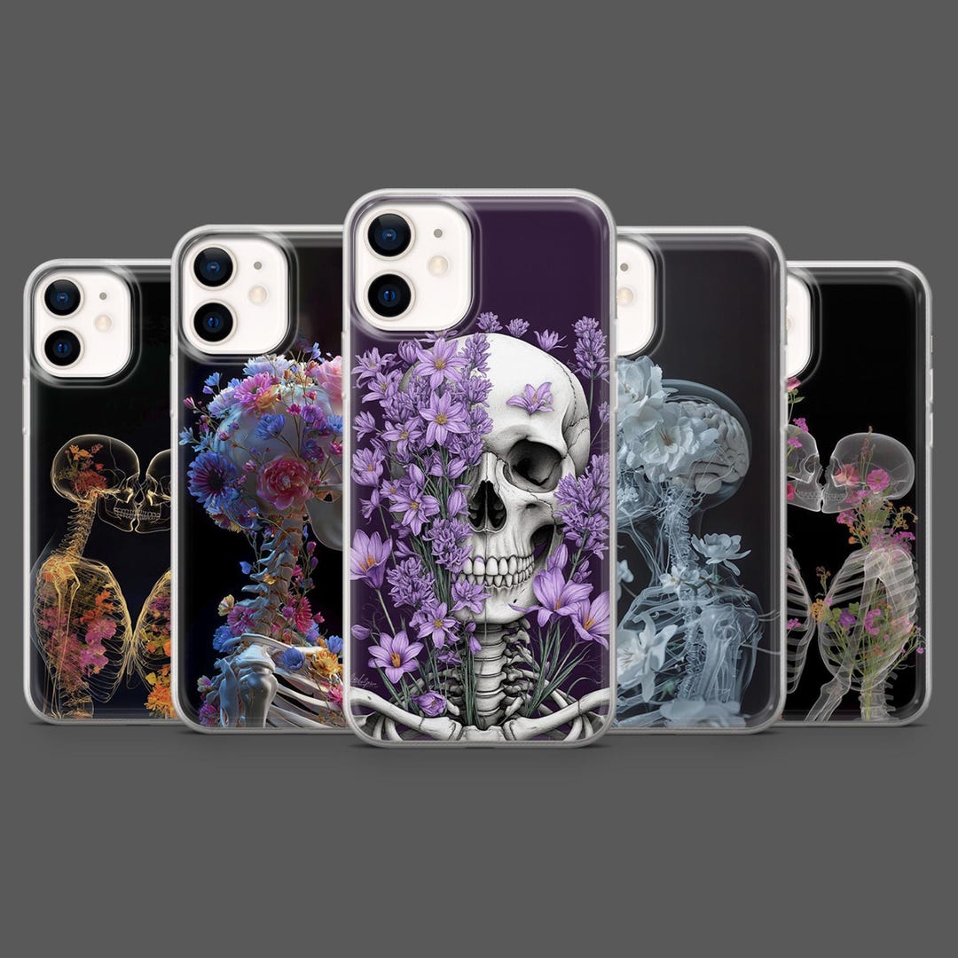 Gothic Phone Case Skeleton Grunge Emo Cover for iPhone 17pro, 16, 15 ...