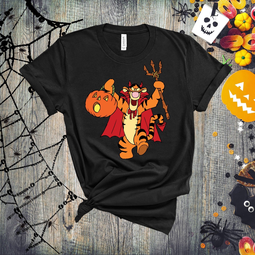 Tigger Shirt, Tigger Pumpkin Evil Costume Halloween Shirt, Tigger Love ...