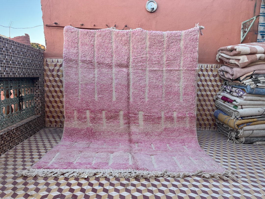 Custom Bohemian Shag Rug Morocco Carpet Authentic Tapestry Pink Floor ...