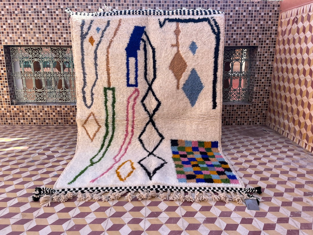 Custom Moroccan Rug, Colorful Moroccan Rug, Berber Carpet, Woolen Rug ...