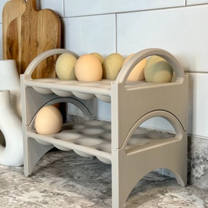 Stackable 12 Count Egg Holder Countertop Stackable Egg Tray Farm Fresh ...