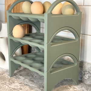 Stackable 12 Count Egg Holder Countertop Stackable Egg Tray Farm Fresh ...