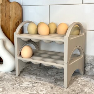 Stackable 12 Count Egg Holder Countertop Stackable Egg Tray Farm Fresh ...