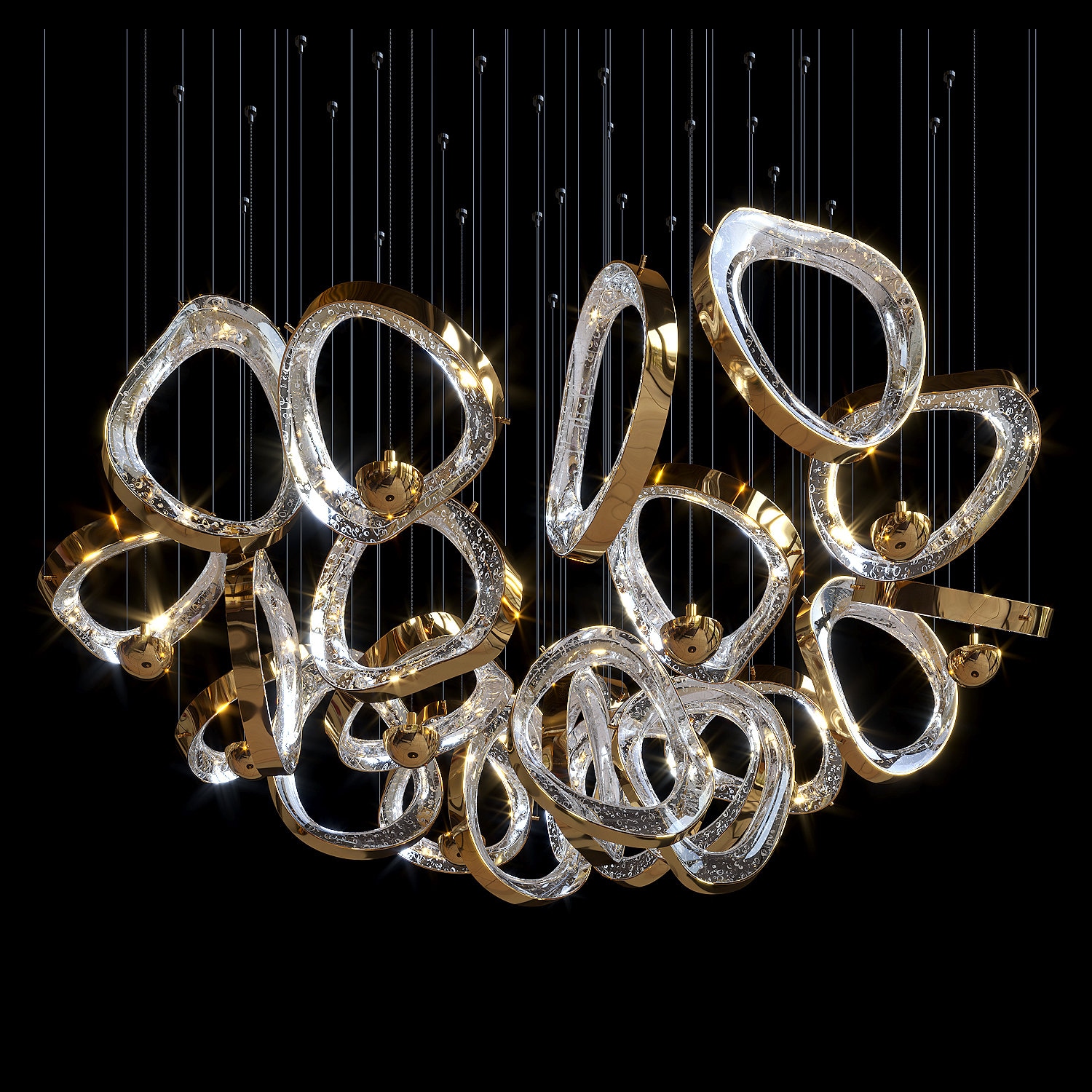 BEAUTIFUL STATEMENT CHANDELIER, Modern Entry Chandelier, Murano Art ...