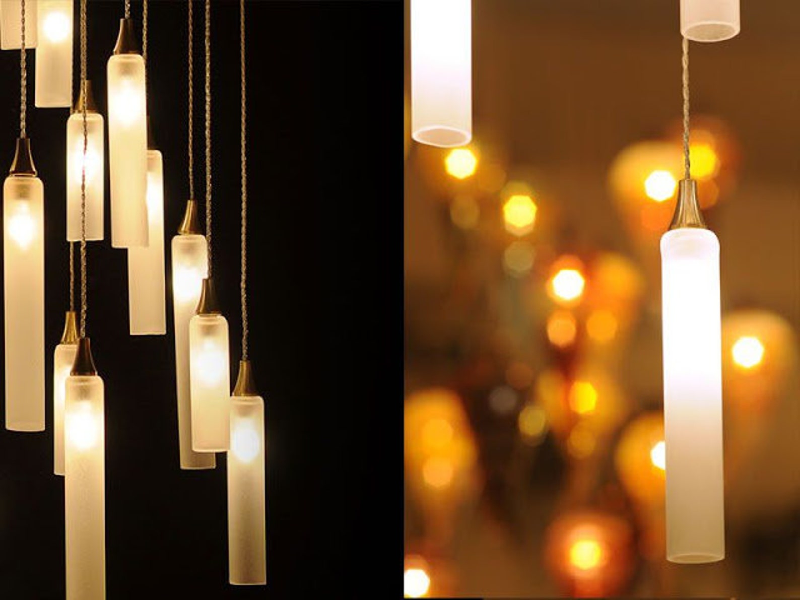 Blown-glass-light Fixture, Modern-dining-lighting-led-rainfall ...