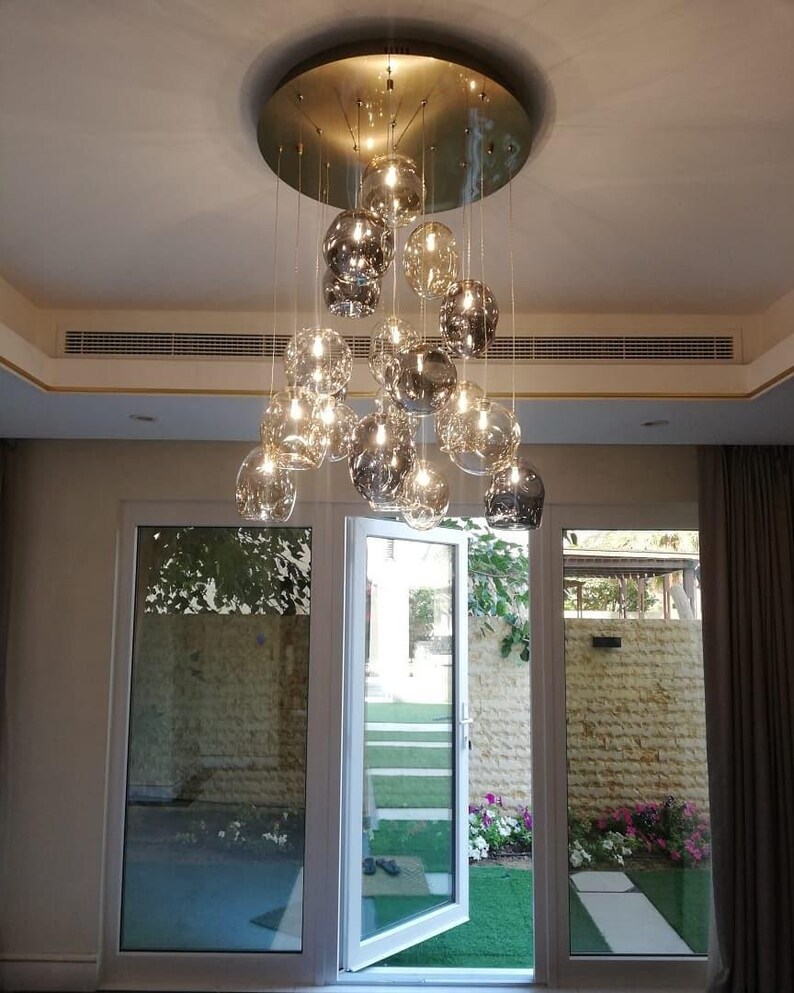 Modern-multi-pendant-lighting-chandeliermonacoblown-glass-dining ...