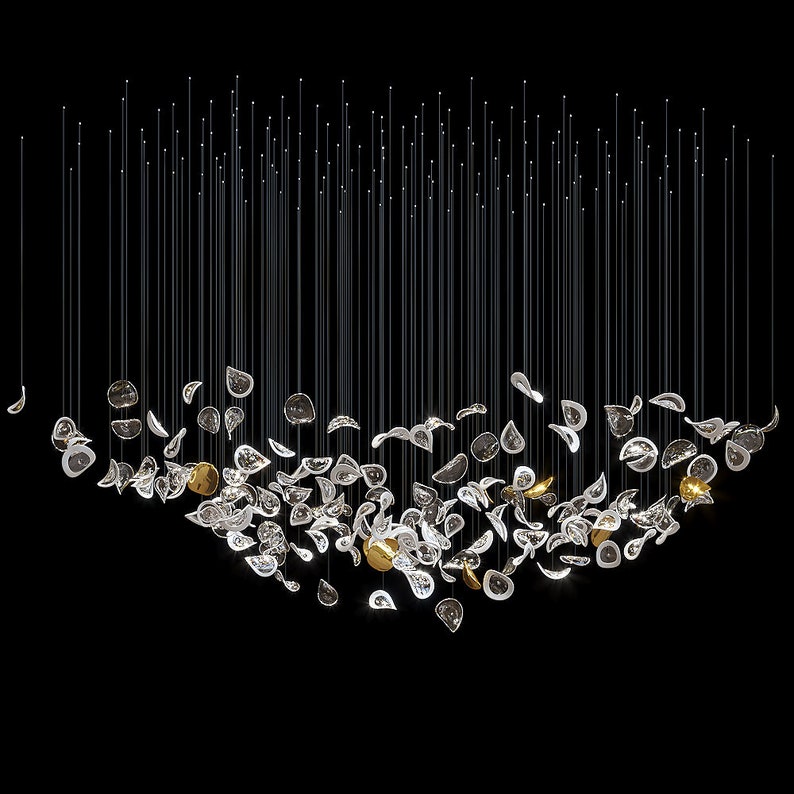 Custom Elegant Chandelier, Murano Art GLASS SHELLS CHANDELIER, Modern ...