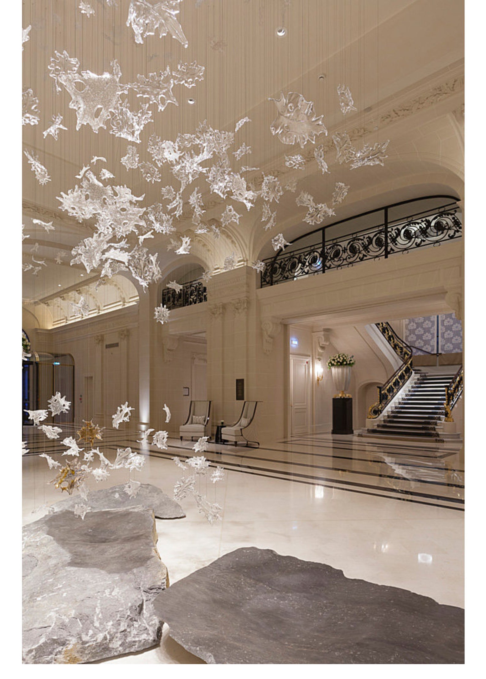 CUSTOM LARGE CHANDELIER Modern Entry Chandelier Murano Art - Etsy