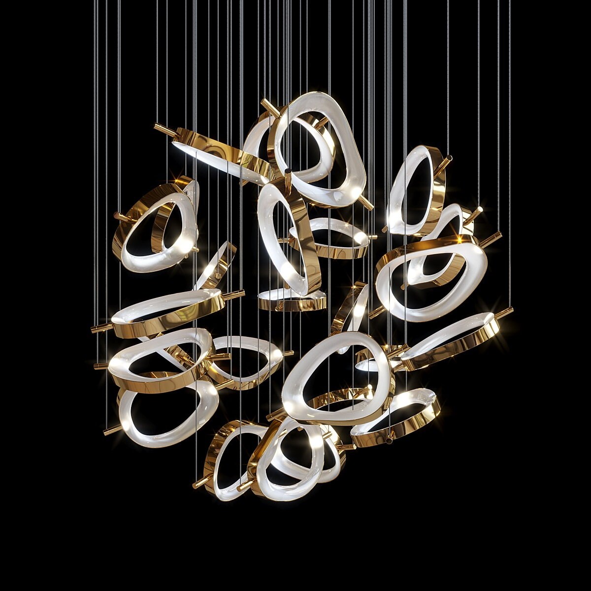 BEAUTIFUL STATEMENT CHANDELIER, Modern Entry Chandelier, Murano Art ...