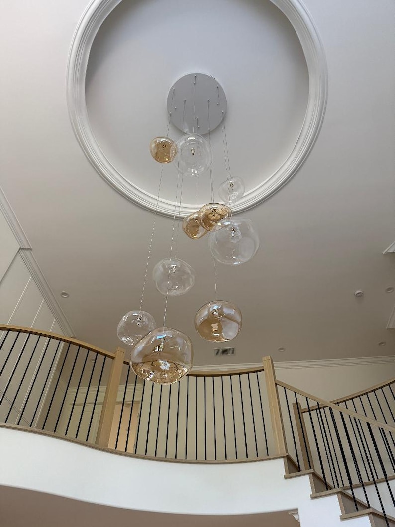 Modern-staircase-pendant-lighting-cielo CHANDELIER- Dining-irregular ...