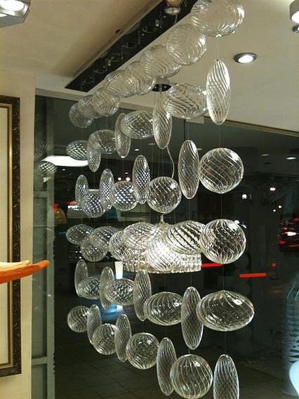 Foyer Lighting-staircase Chandelier Led SWIRL GLOBE LIGHTING Modern ...